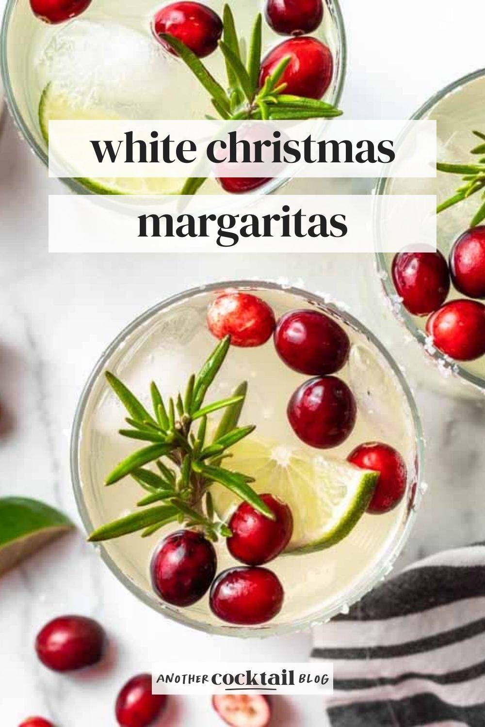 White Christmas Margaritas - Another Cocktail Blog