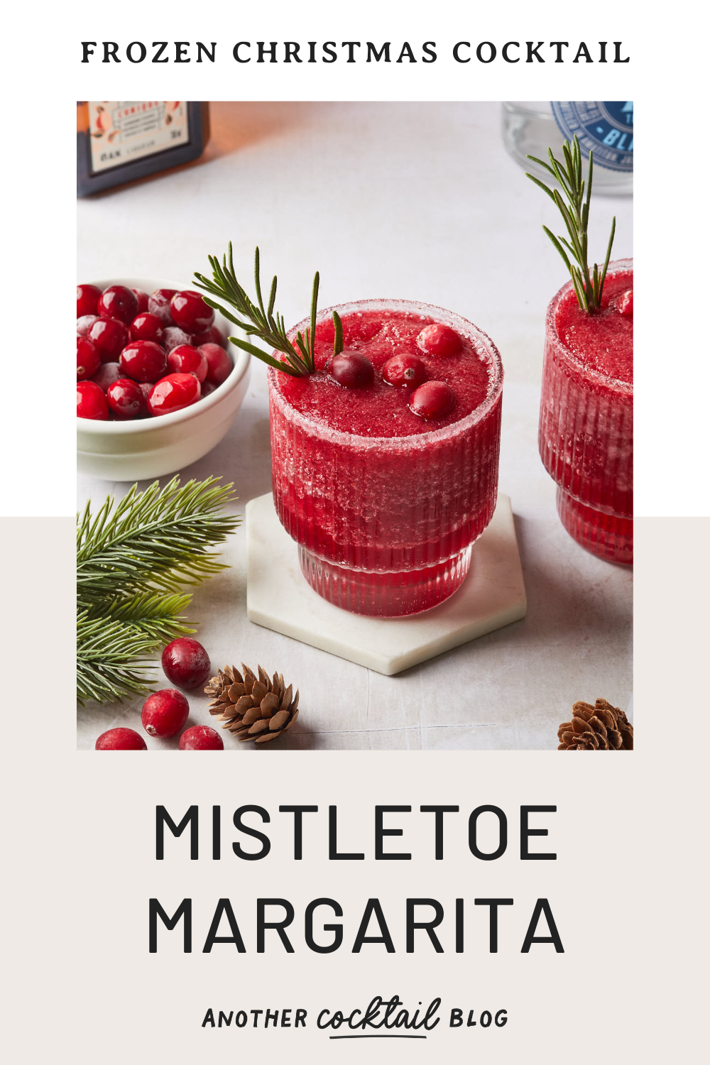 Mistletoe Margarita (Frozen Christmas Margarita) - Another Cocktail Blog