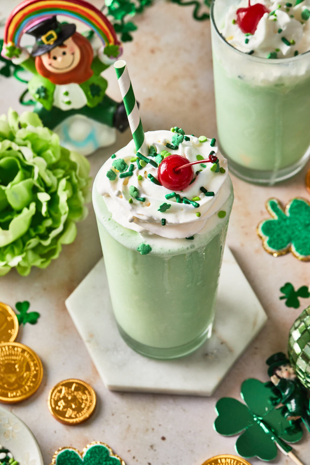 Boozy Shamrock Shake - Another Cocktail Blog